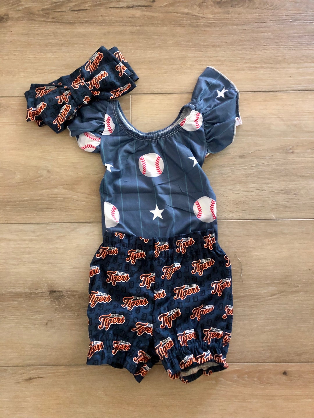Detroit Tigers Inspired Leotard Headwrap Baseball Headwraps Headband ...