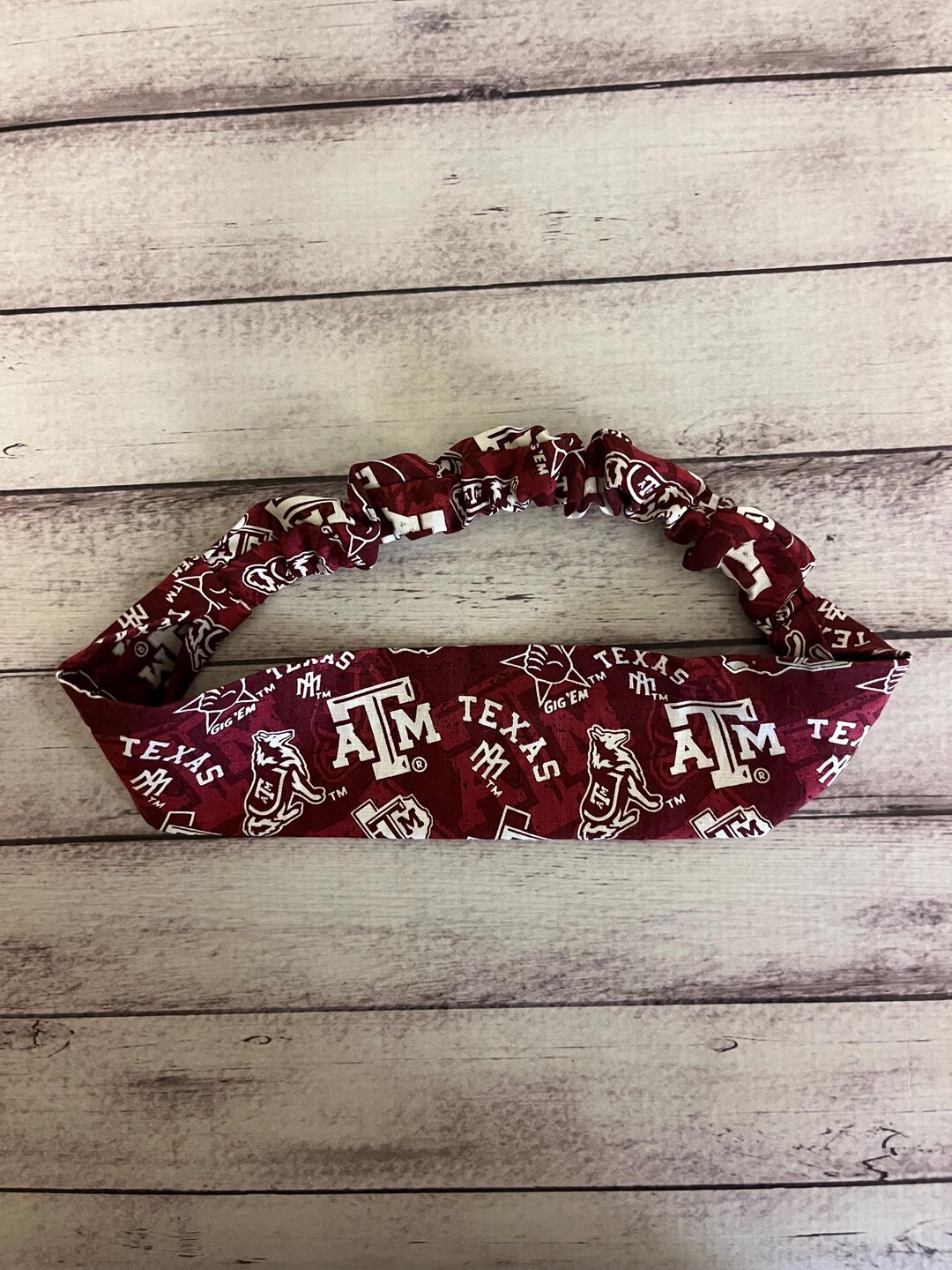 Texas A M Aggies Inspired Football Headband Adult Child Toddler Elastic ...