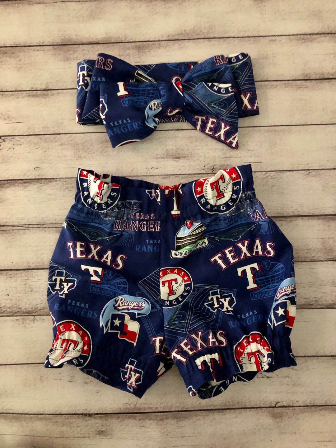 Texas Rangers Inspired Baseball Little Baby Girl Headwrap Headbands ...