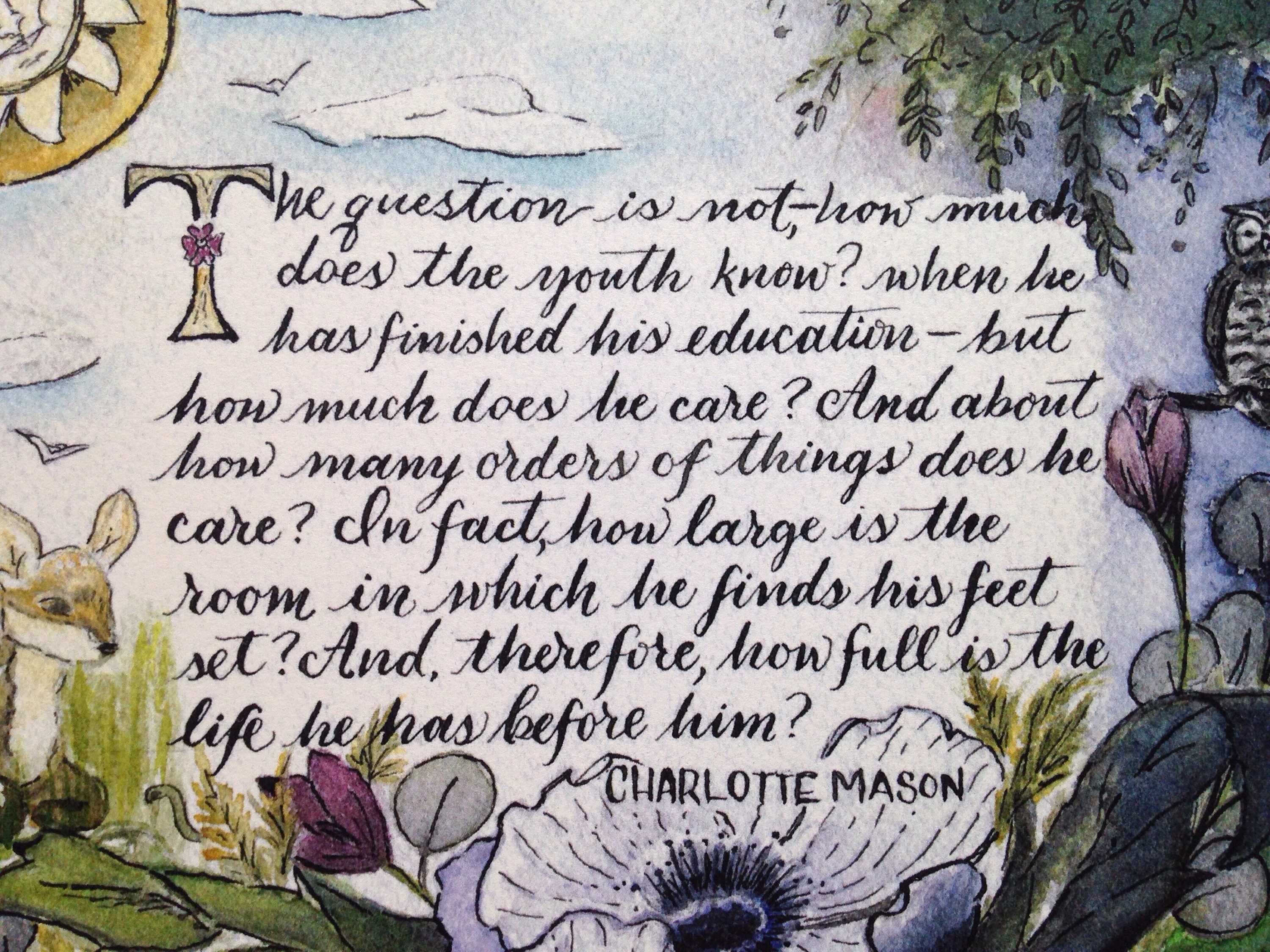 Charlotte Mason Art Print Woodland Illustration the - Etsy