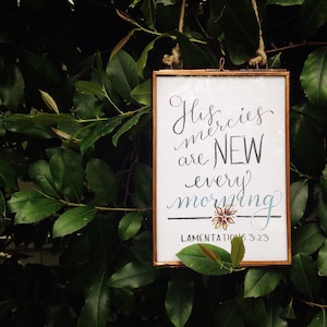 His Mercies Are New Every Morning, Lamentations, Scripture Art Print ...