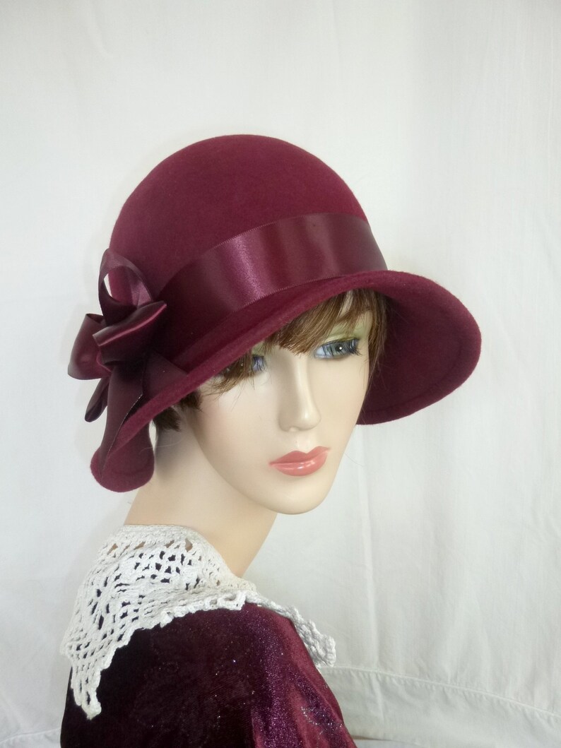 Custom 1920's Flapper Cloche Any Color Downton Abbey - Etsy