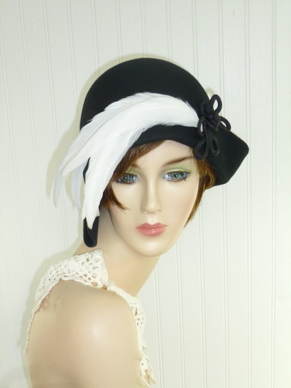 Couture Custom Cloche With a Sexy Asymmetrical Brim Cocktail - Etsy