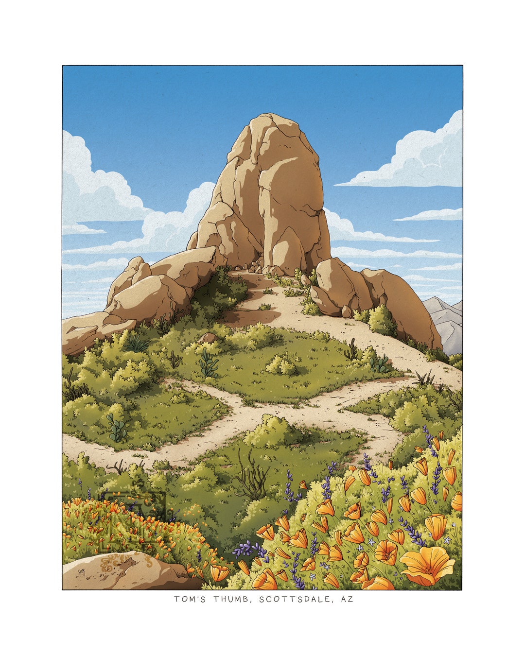 Arizona Landscape Art Print - Etsy