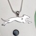 Whippet Sterling Silver Charm Necklace - FREE SHIPPING - Etsy
