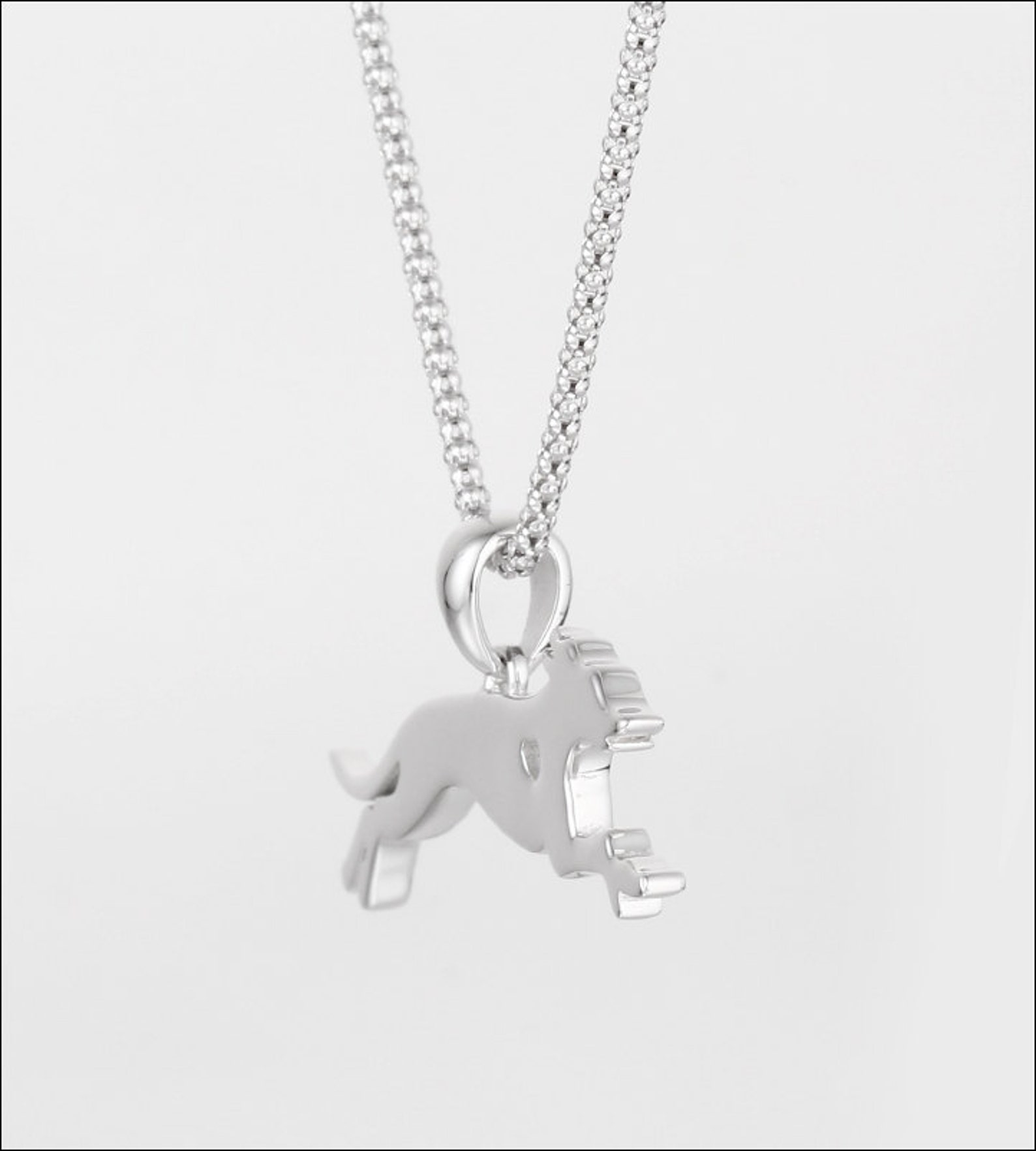 Whippet Sterling Silver Charm Necklace - FREE SHIPPING - Etsy