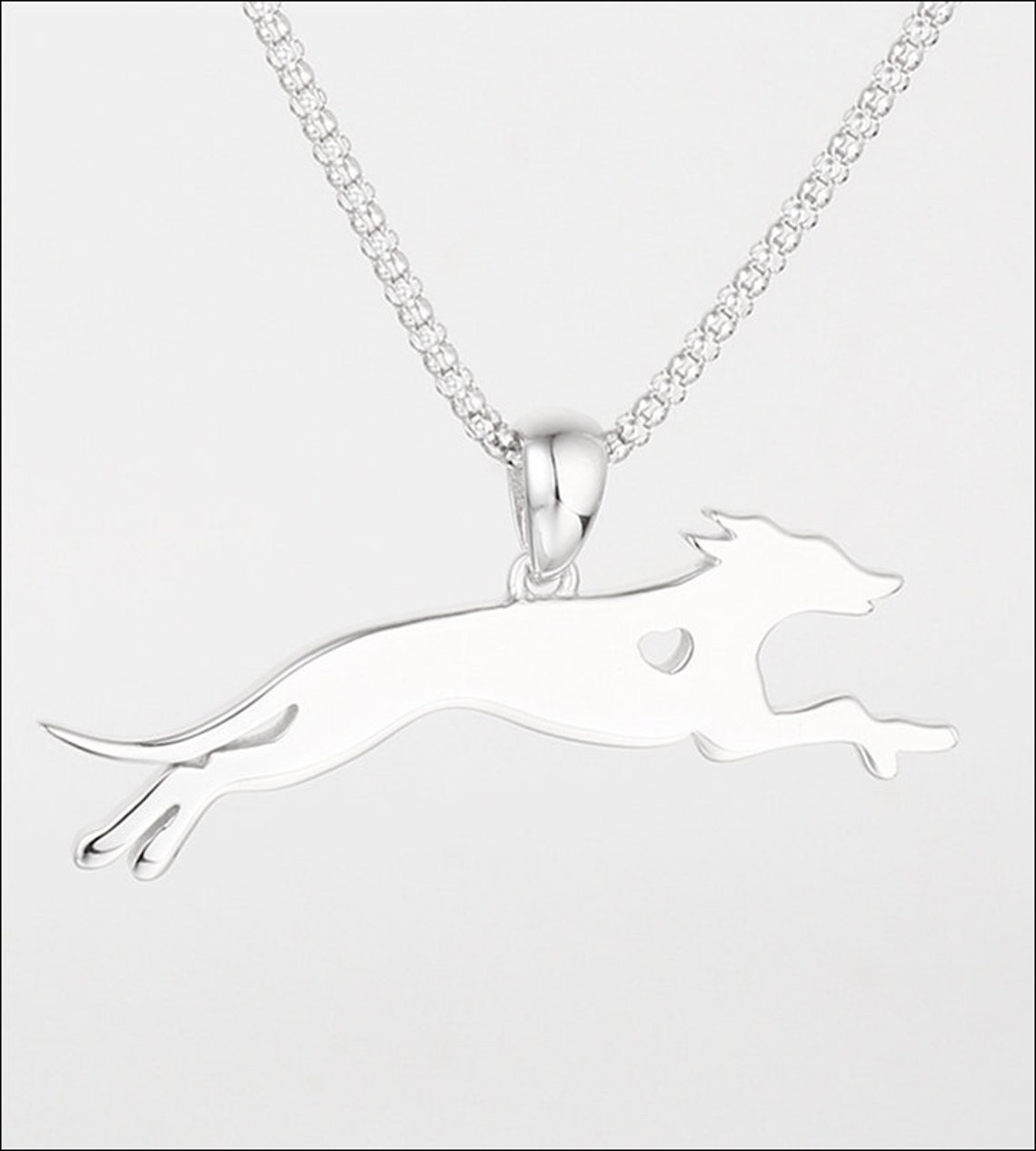 Whippet Sterling Silver Charm Necklace - FREE SHIPPING - Etsy