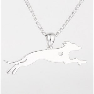 Whippet Sterling Silver Charm Necklace FREE SHIPPING - Etsy
