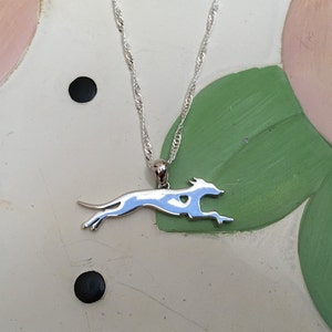 Whippet Sterling Silver Charm Necklace - FREE SHIPPING - Etsy