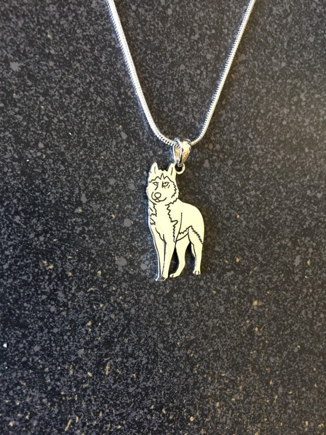 Husky Sterling Silver Charm Necklace - Etsy Denmark