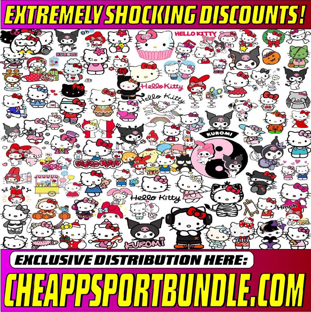 Hello Kitty Svg Bundle, Hello Kitty Birthday Svg, Hello Kitty Clipart ...