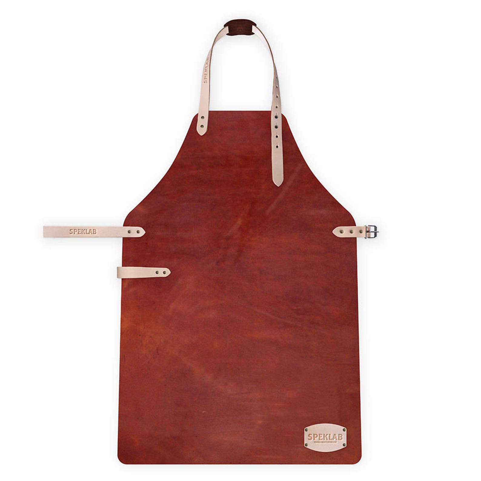 SPEKLAB® Cognac Leather Apron Handcrafted & Dutch Design | Etsy