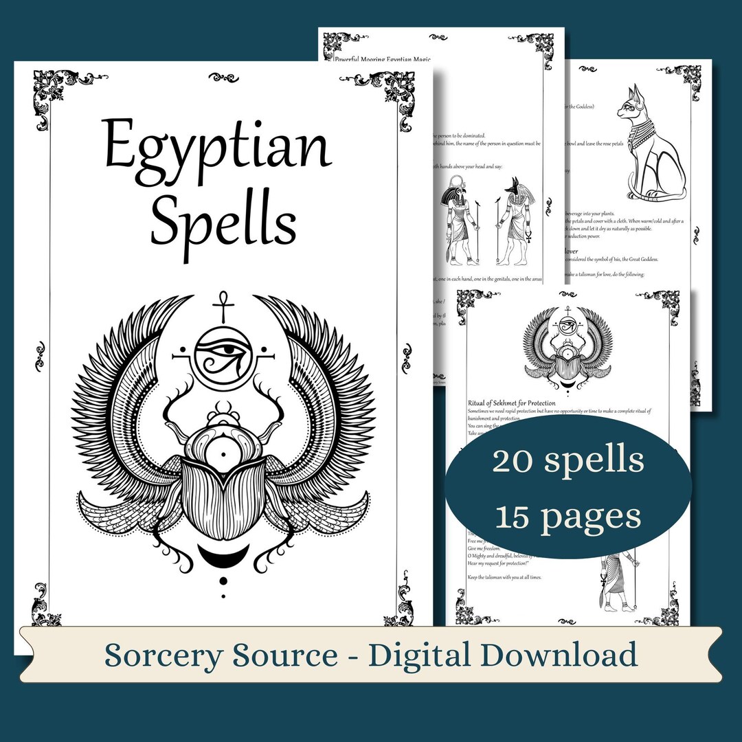 Egyptian Spells, Digital Book, BOS Pages, Witchcraft, Grimoire Pages ...