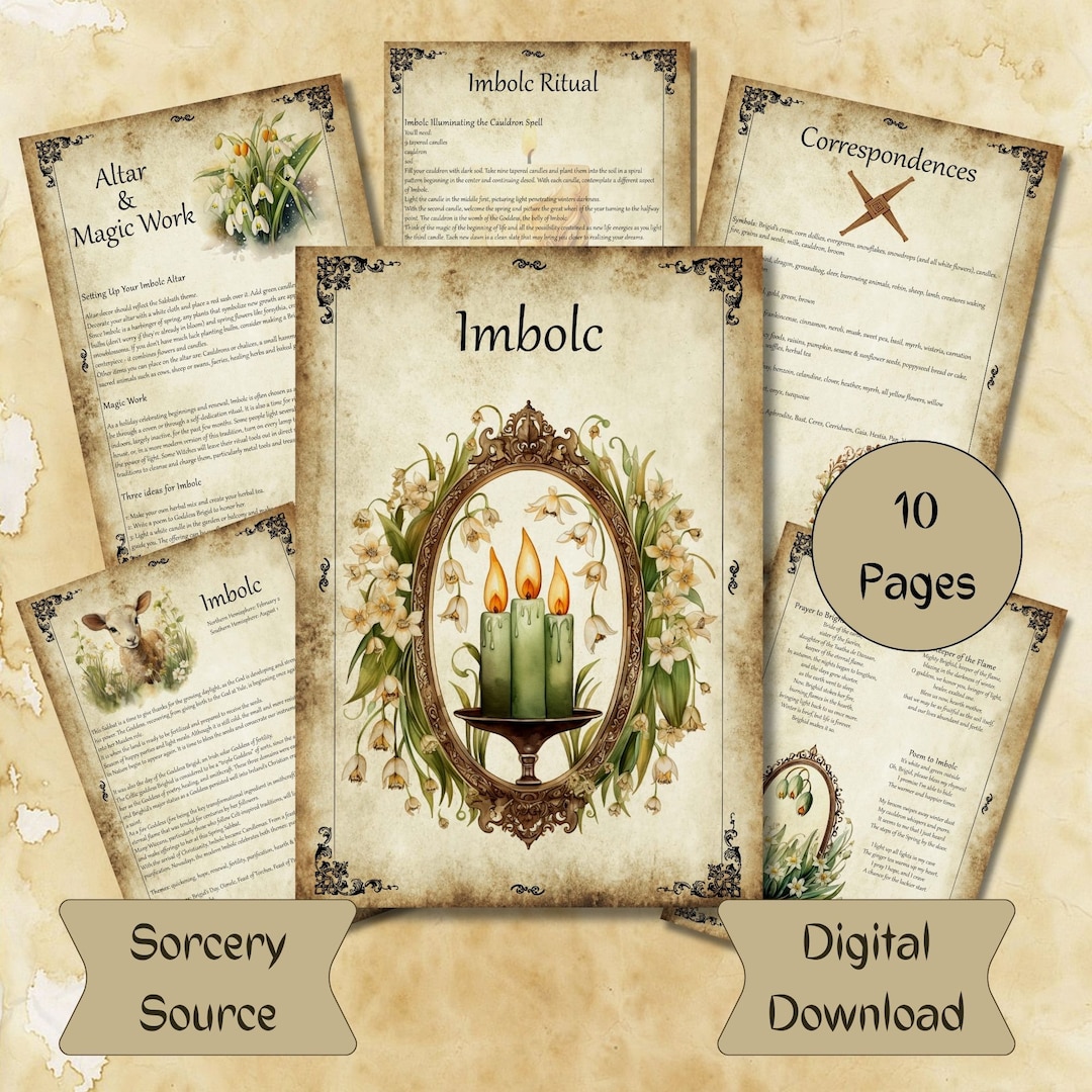 Imbolc Celebration Guide BOS Pages Grimoire Pages Book of - Etsy