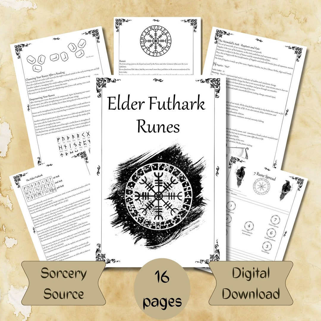 Elder Futhark Rune Guide Runes Runes Reading Book of - Etsy