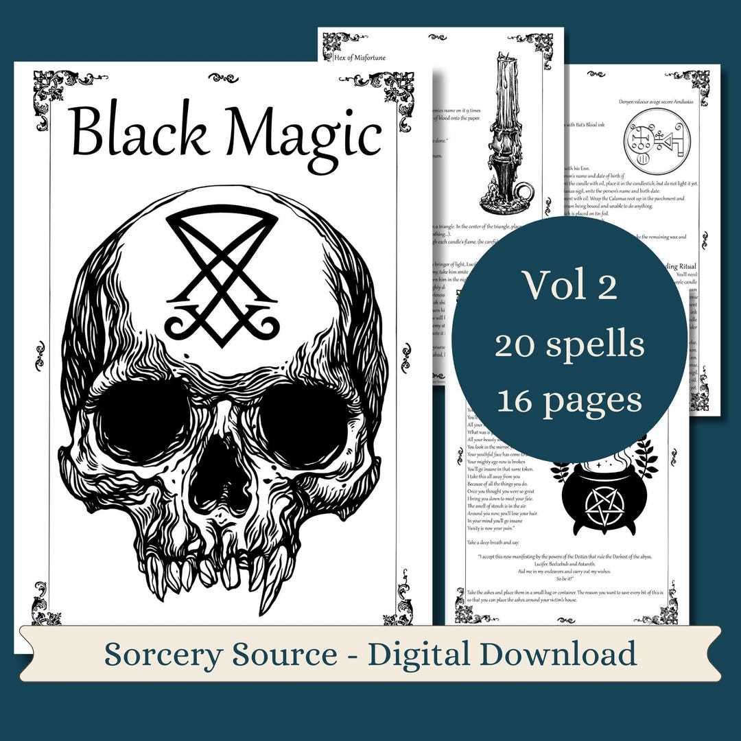 Black Magic Spells & Curses Vol.2, BOS Pages, Book of Shadows Grimoire ...