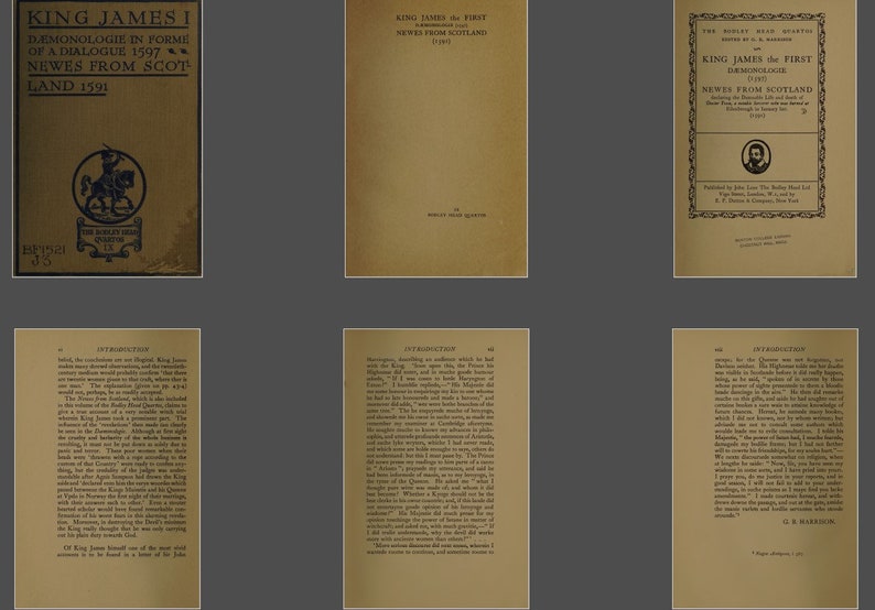 The Demonology of King James I Witch Trials Ancient Book - Etsy