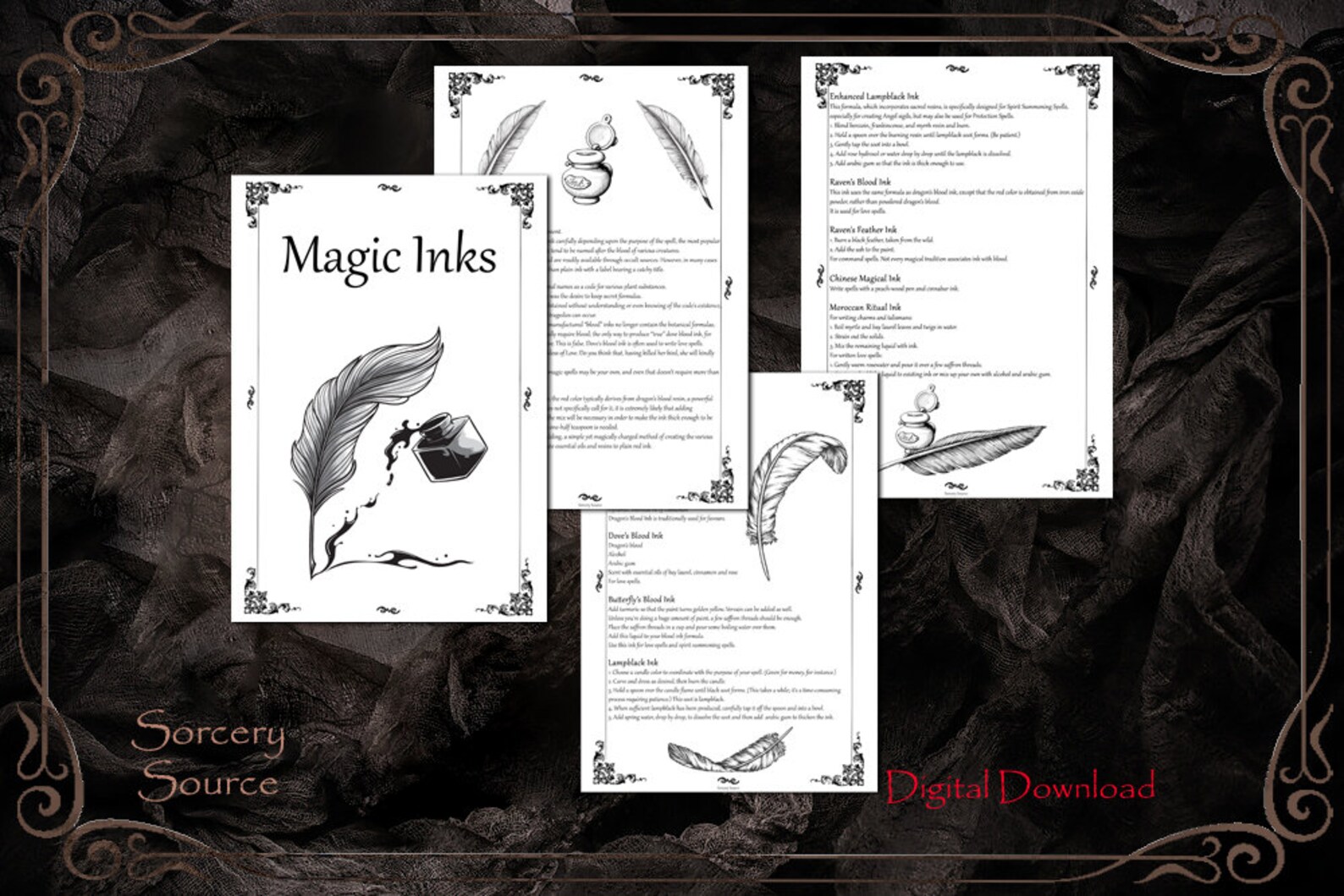 Magical Inks BOS Pages Grimoire Pages Baby Witch Book of - Etsy