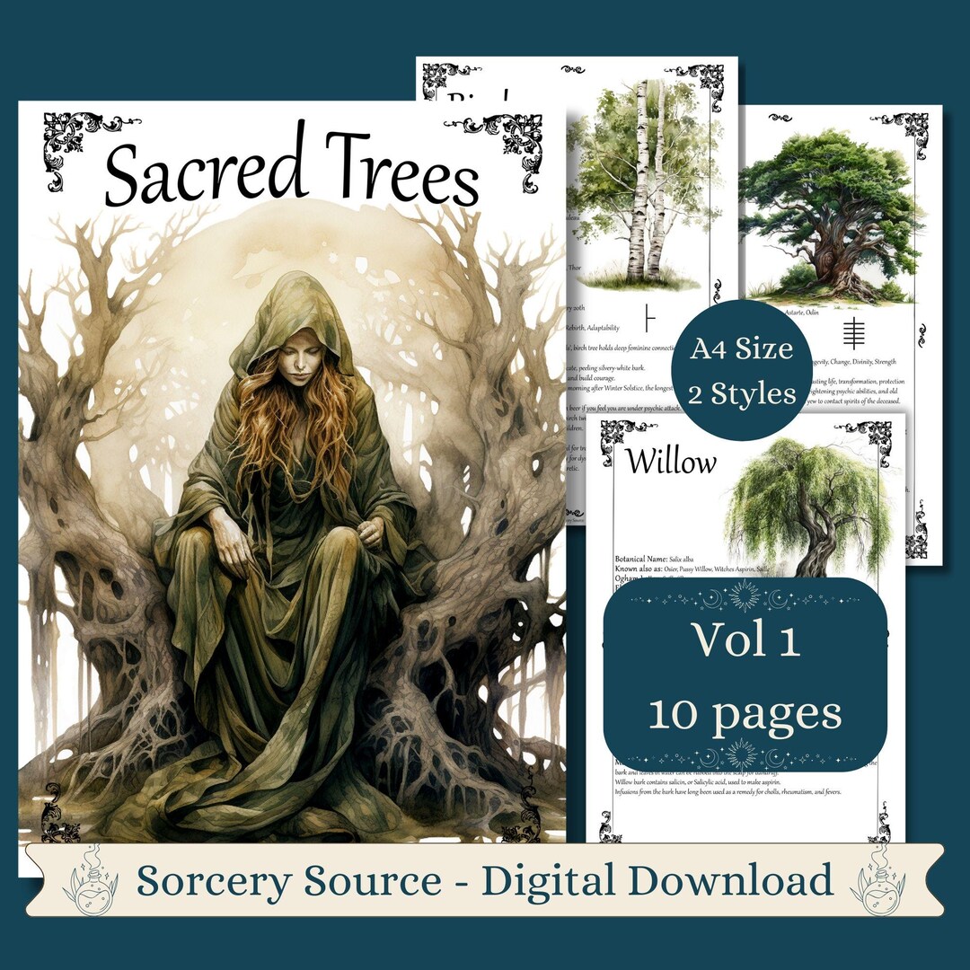 Sacred Trees Vol1, Trees in Witchcraft, Herbal Grimoire, Book of ...