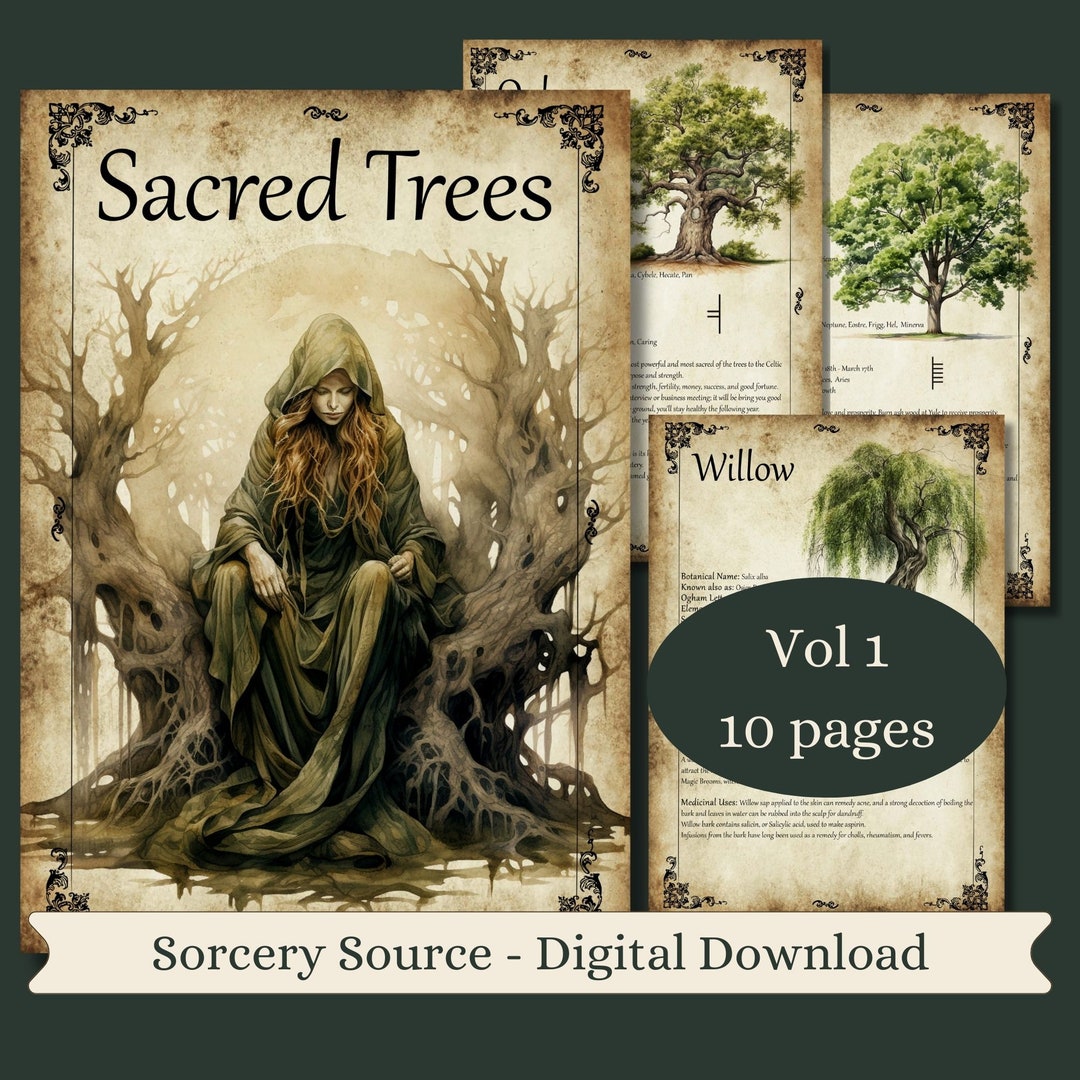 Sacred Trees Vol1, Trees in Witchcraft, Herbal Grimoire, Book of ...