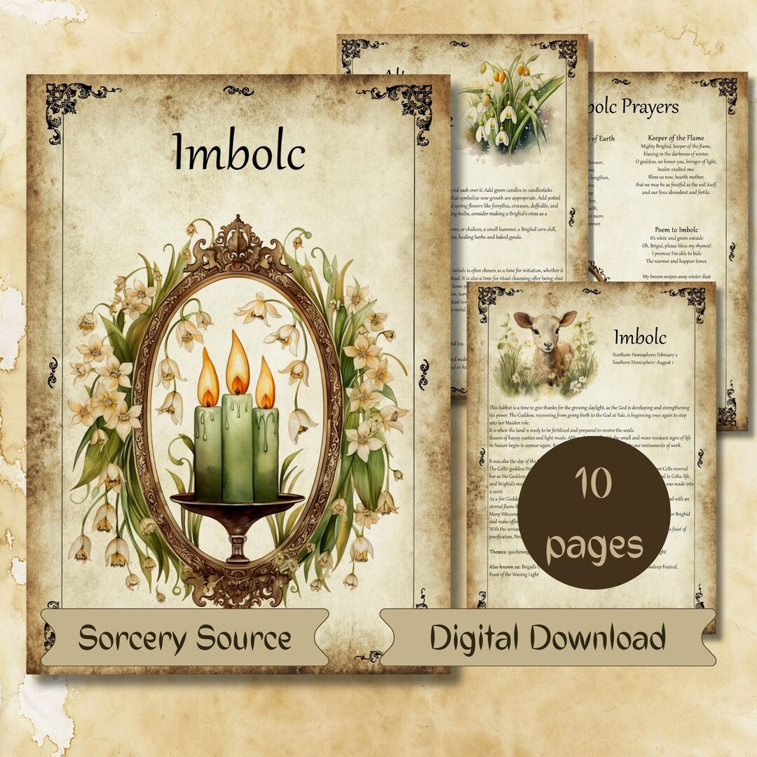 Imbolc Celebration Guide BOS Pages Grimoire Pages Book of - Etsy