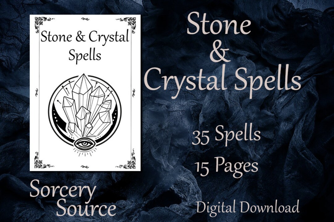 Stone Crystal Spells Spell Books Book of Shadows - Etsy