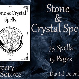 Stone Crystal Spells Spell Books Book of Shadows - Etsy