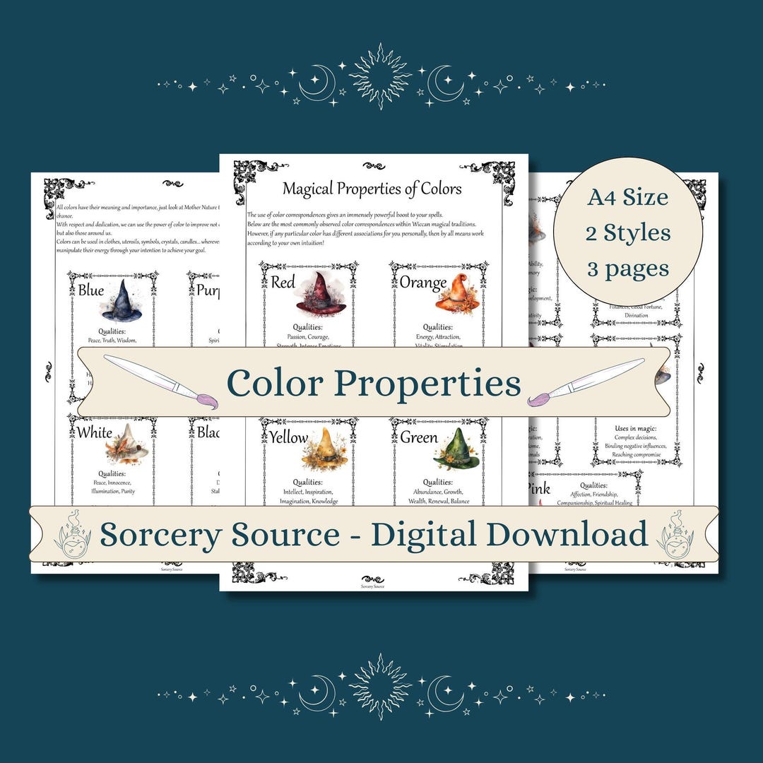 Magical Properties of Colors BOS Pages, Baby Witch, Grimoire Pages ...