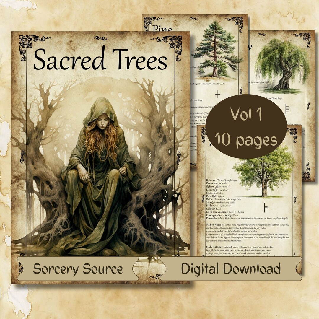 Sacred Trees Vol1, Trees in Witchcraft, Herbal Grimoire, Book of ...