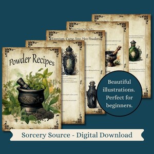Magic Powder Recipes Vol 2, Book of Shadows Grimoire Pages, BOS Pages ...