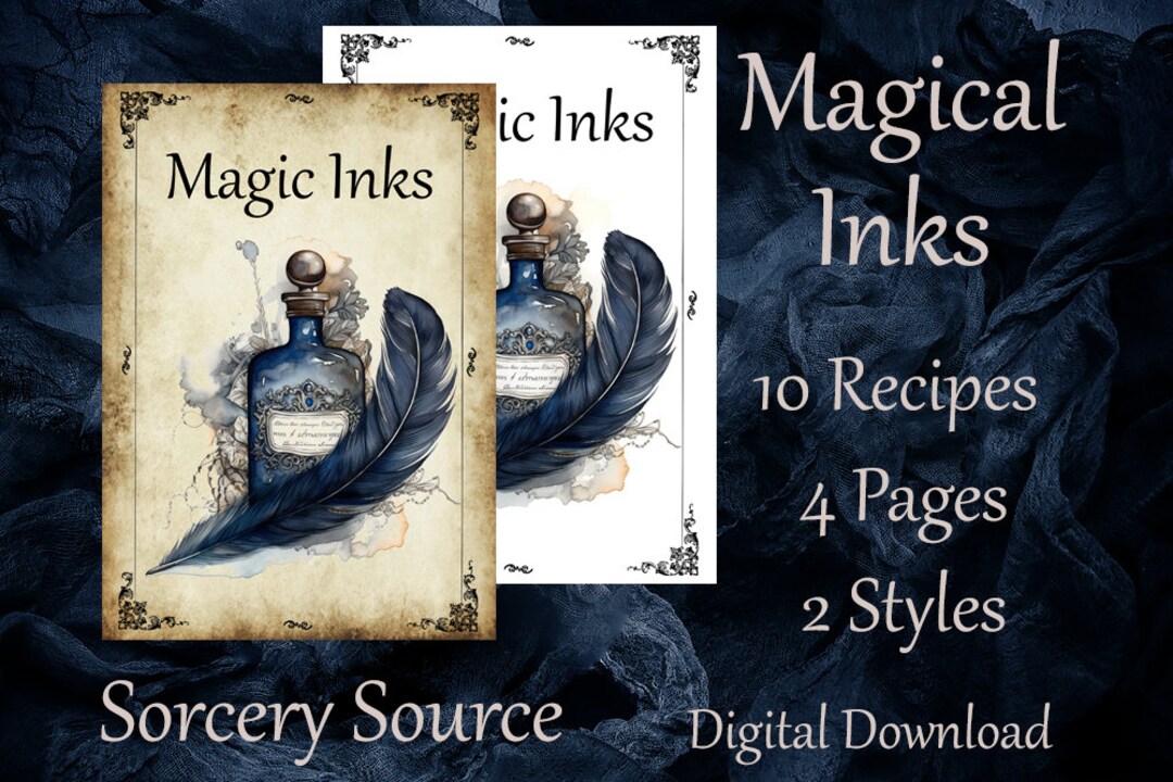 Magical Inks BOS Pages Grimoire Pages Baby Witch Book of - Etsy