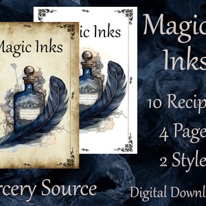 Magical Inks BOS Pages Grimoire Pages Baby Witch Book of - Etsy