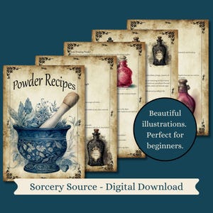 Magic Powder Recipes Vol 1, Book of Shadows Grimoire Pages, BOS Pages ...