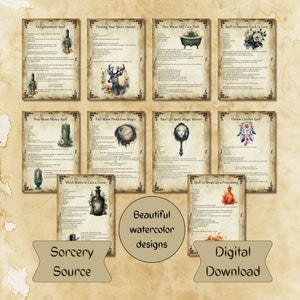 Spell Bundle Vol.3 BOS Pages Grimoire Pages Baby Witch - Etsy