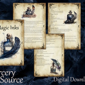 Magical Inks BOS Pages Grimoire Pages Baby Witch Book of - Etsy