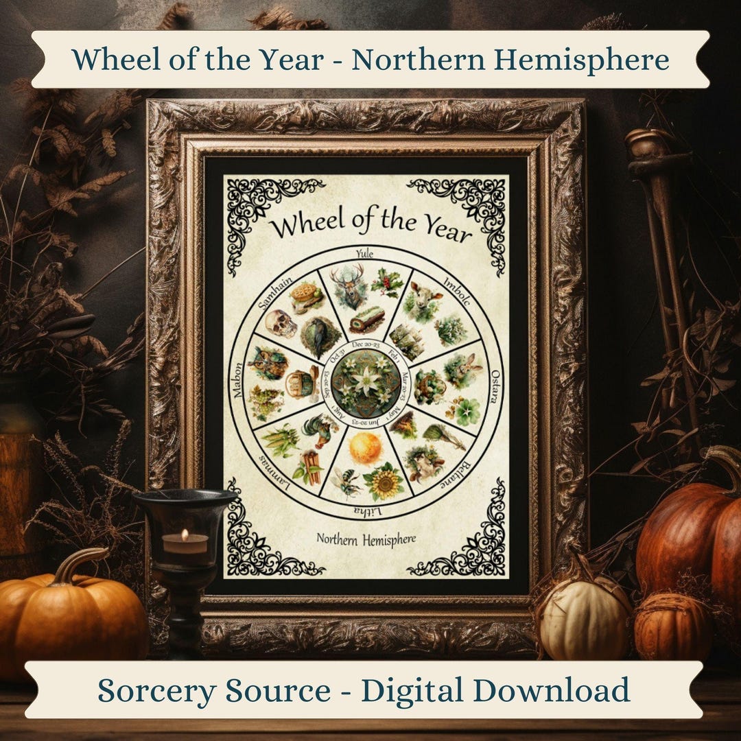 Wheel of the Year Northern Hemisphere, Pagan Celebrations Calendar, BOS ...
