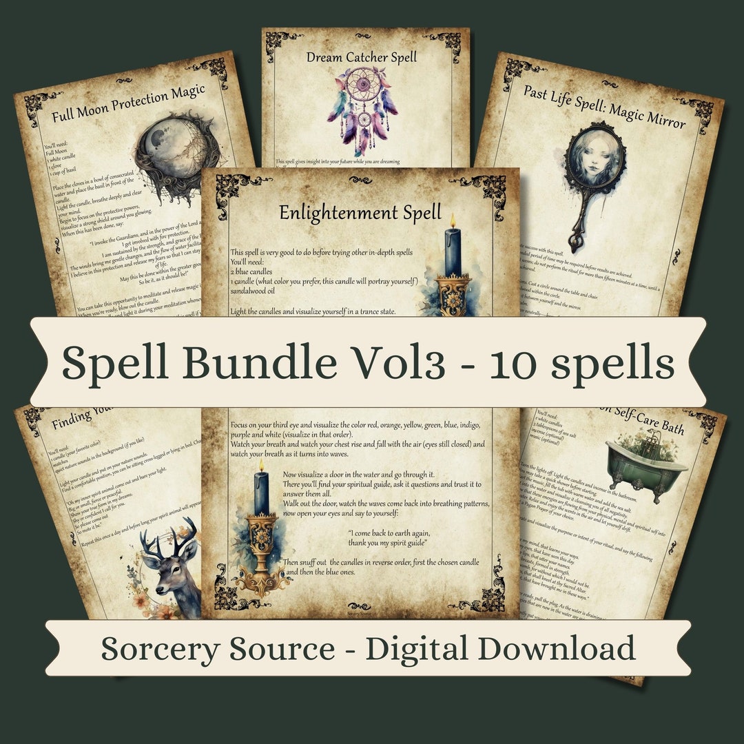 Spell Bundle Vol.3, BOS Pages, Grimoire Pages, Baby Witch, Witchcraft ...