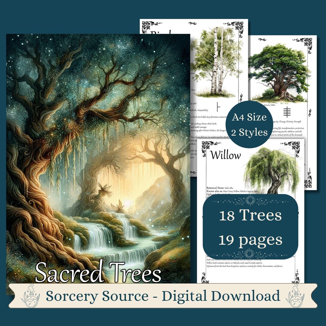 Sacred Trees, Trees in Witchcraft, Herbal Grimoire, Book of Shadows ...