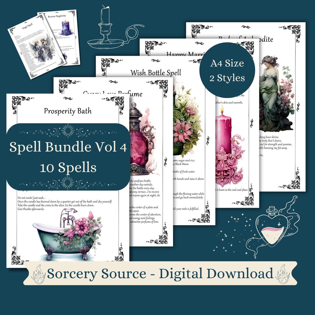 Spell Bundle Vol.4, BOS Pages, Grimoire Pages, Baby Witch, Witchcraft ...