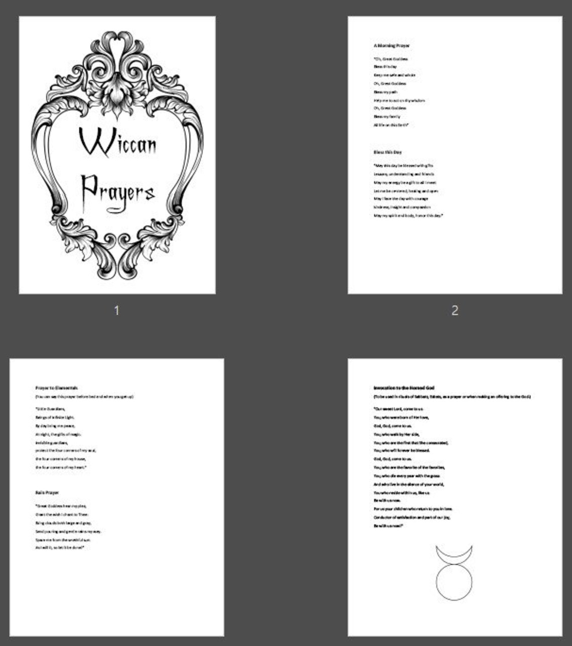 Wiccan Prayers Wicca for Beginners Baby Witch Digital Book | Etsy