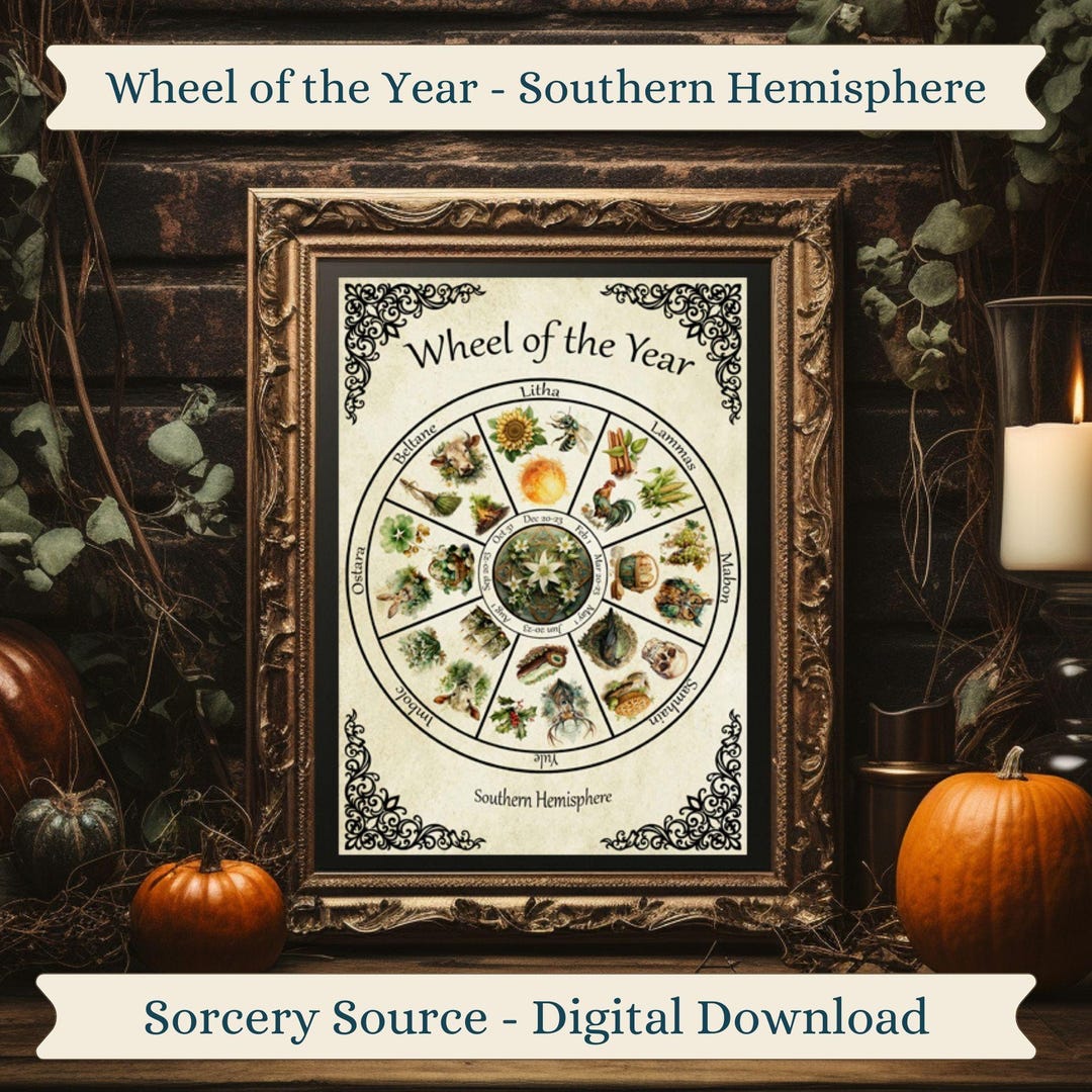 Wheel of the Year Southern Hemisphere, Pagan Celebrations Calendar, BOS ...
