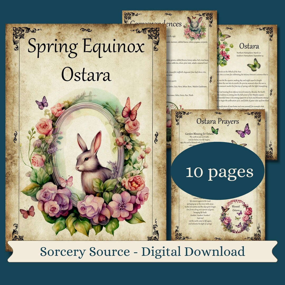 Ostara Spring Equinox Guide BOS Pages, Grimoire Pages, Book of Shadows ...