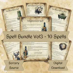Spell Bundle Vol.3 BOS Pages Grimoire Pages Baby Witch - Etsy