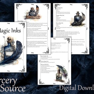 Magical Inks BOS Pages Grimoire Pages Baby Witch Book of - Etsy