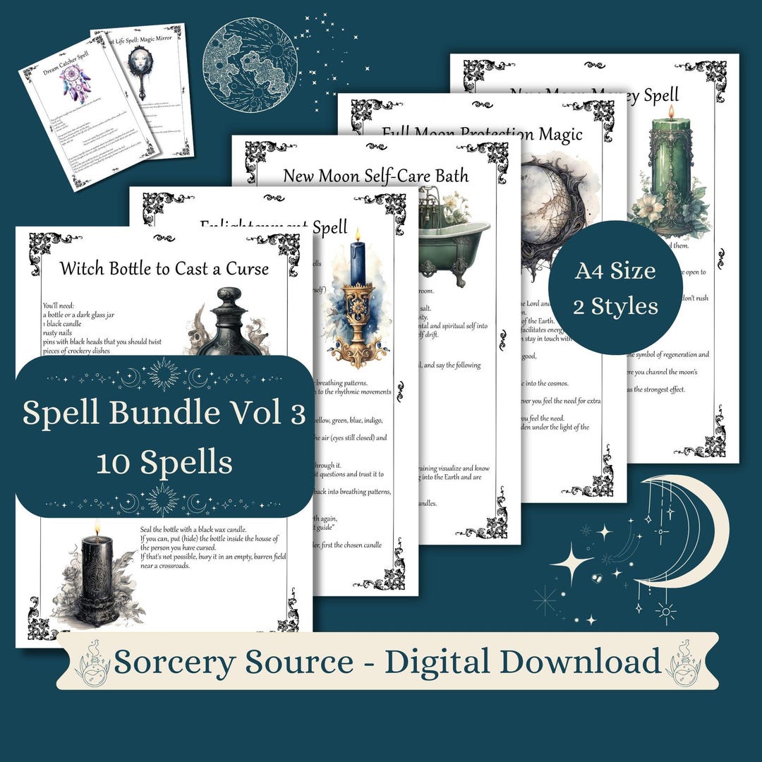 Spell Bundle Vol.3, BOS Pages, Grimoire Pages, Baby Witch, Witchcraft ...