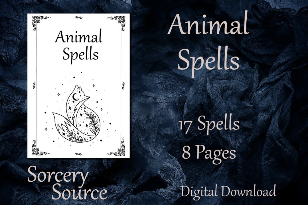 Animal Spells Digital Book Witchcraft BOS Pages Grimoire - Etsy