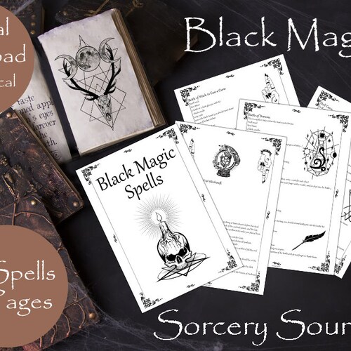7 Book of Shadows Pages on Black Magic Witchcraft BOS Pages - Etsy