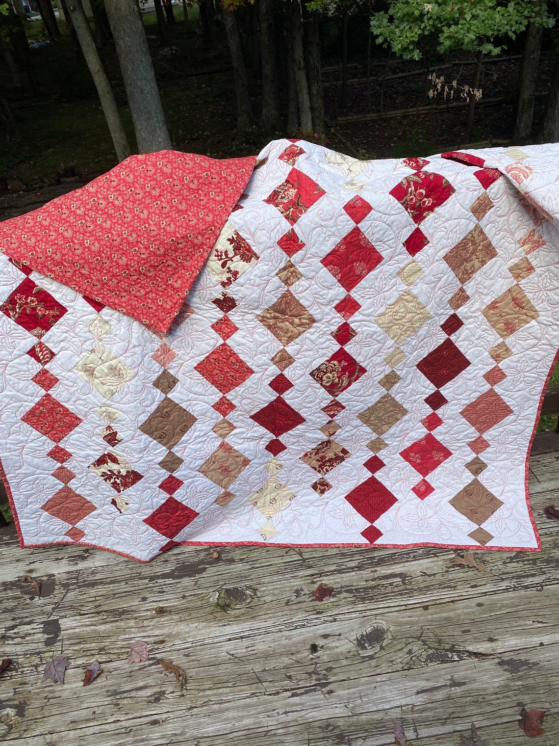 Handmade Chandelier Quilt (62" X 62") Cotton Velvet Fabric - Etsy