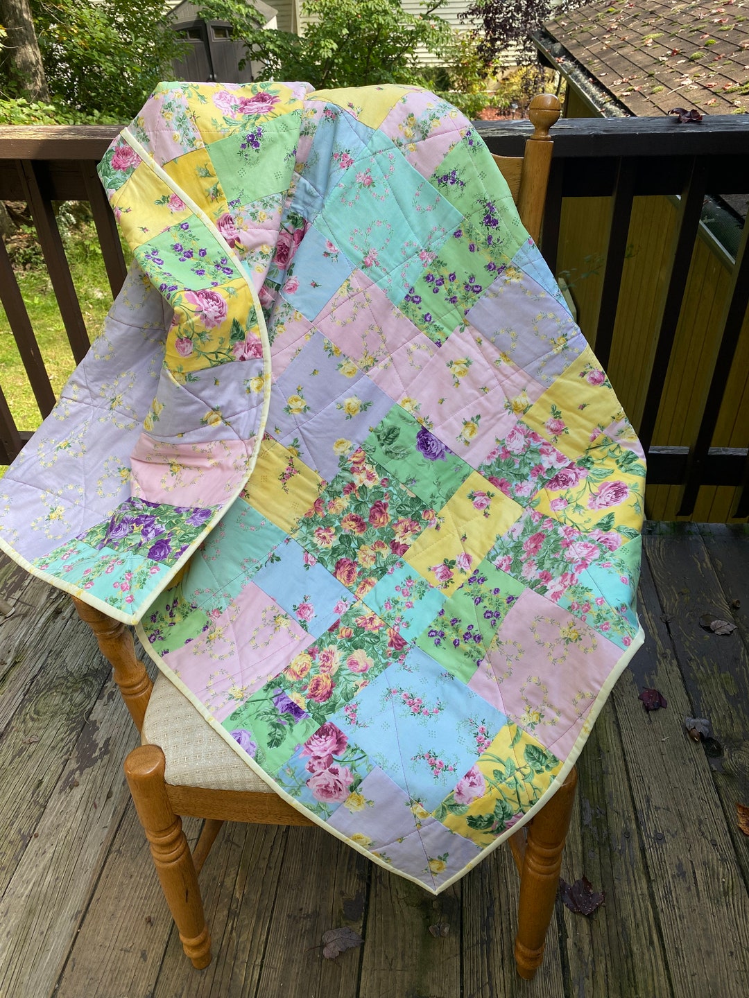 Rosette Double Cut Quilt - Etsy