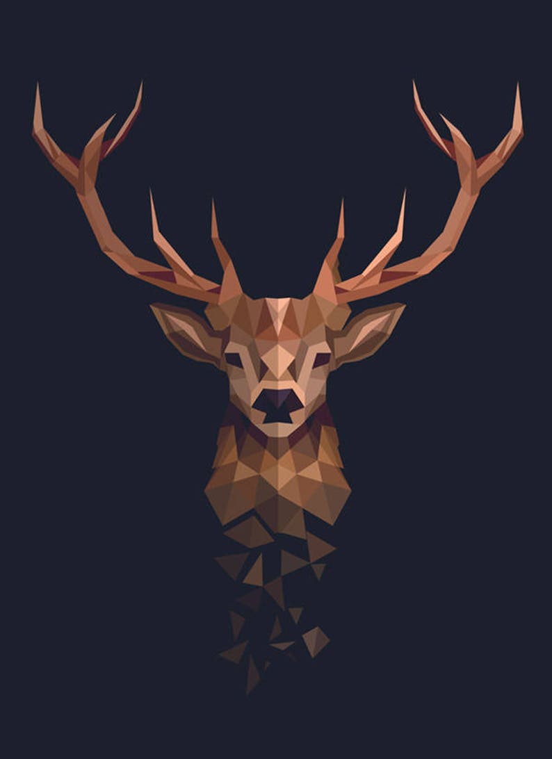 Geometric Stag Tank / Festival Clothing / Girlfriend Gift | Etsy